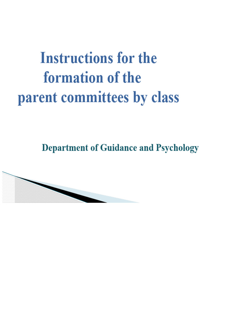 Instructions For The Formation of Course Committees | PDF | Teachers ...