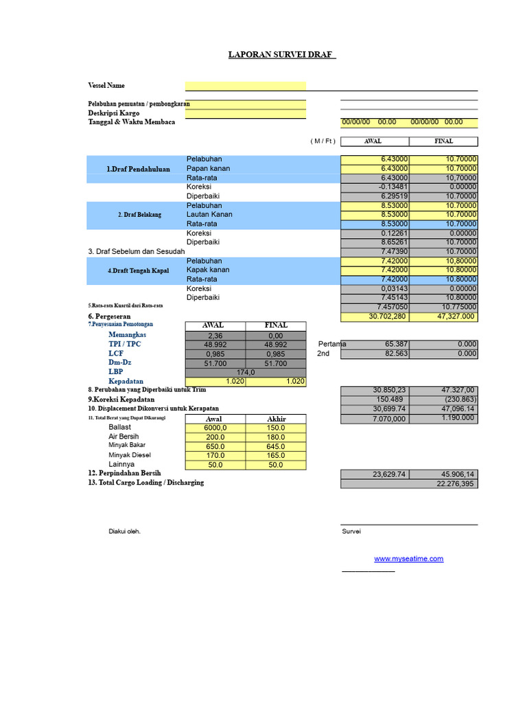 Perhitungan Survei Draf | PDF