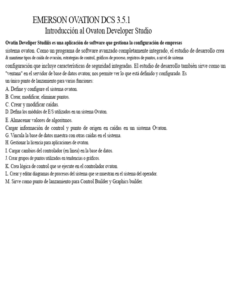 Guía de Emerson Ovation DCS 3.5.1 | PDF | Memoria de acceso aleatorio ...