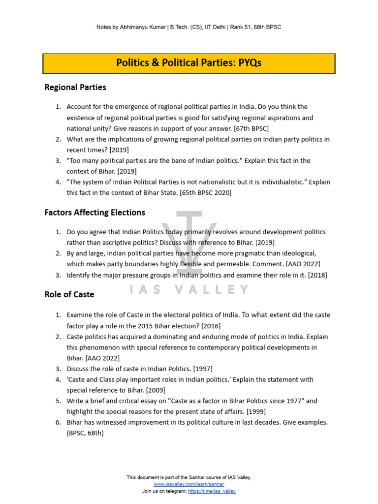 Regional Politics in India: Key Insights | PDF | Politics Of India