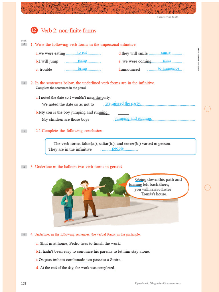 Non-Finite Verb Forms Exercises | PDF