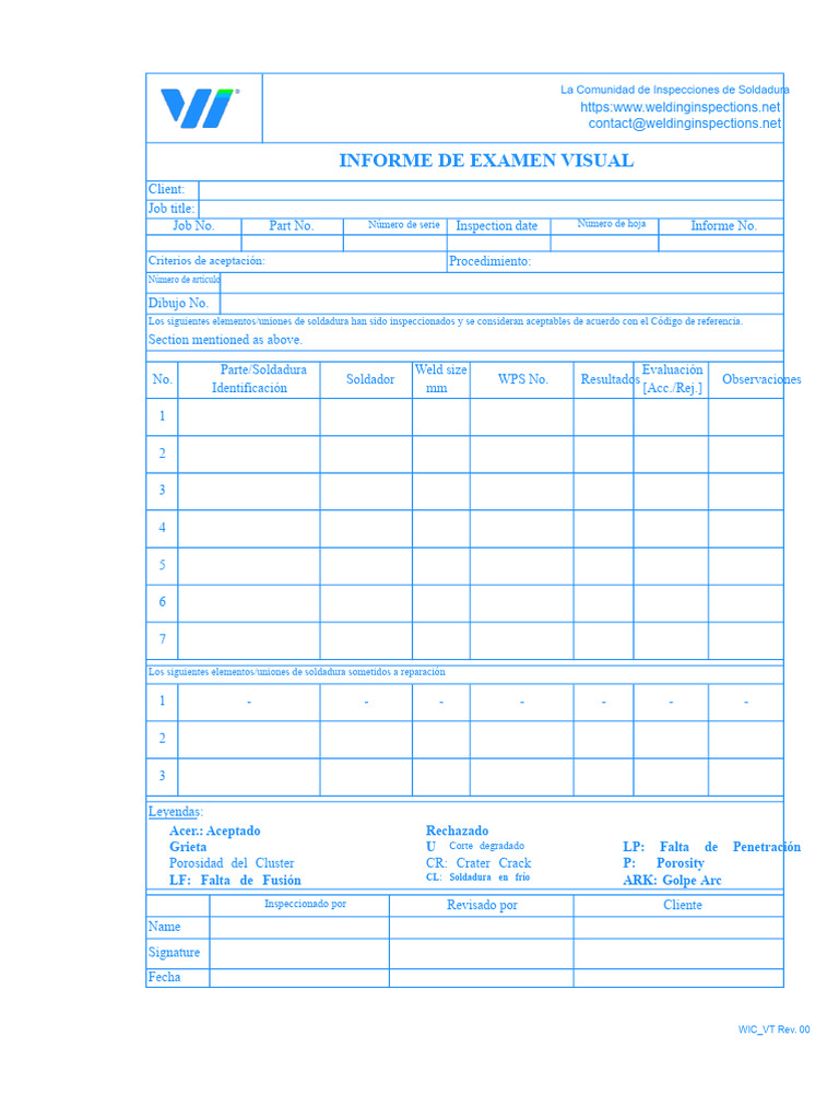 Informe de Inspección Visual PDF | PDF