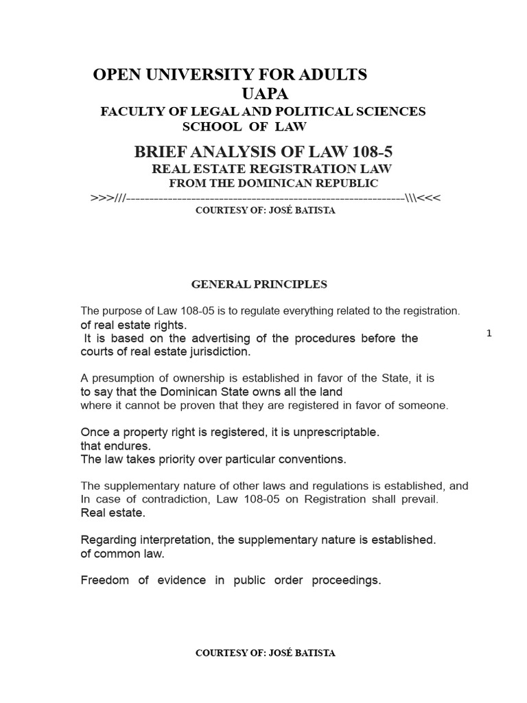 Brief Analysis of Law 108-5 | PDF | Political Law | Justice