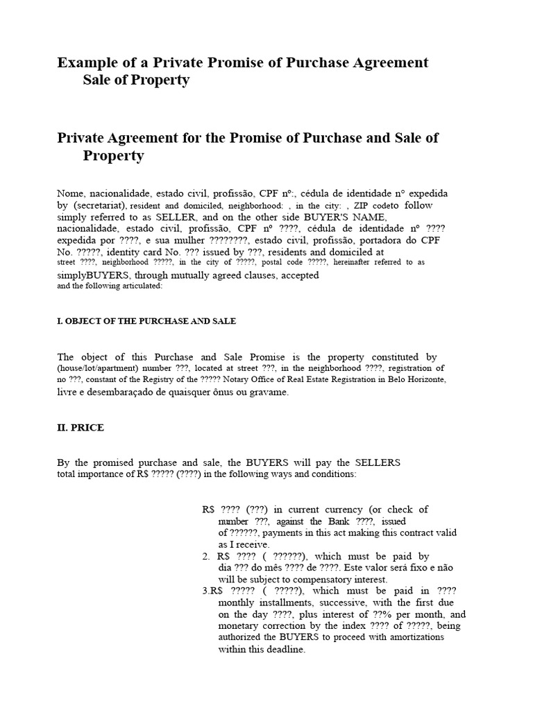 Private Purchase Agreement Template | PDF | Common Law | Private Law