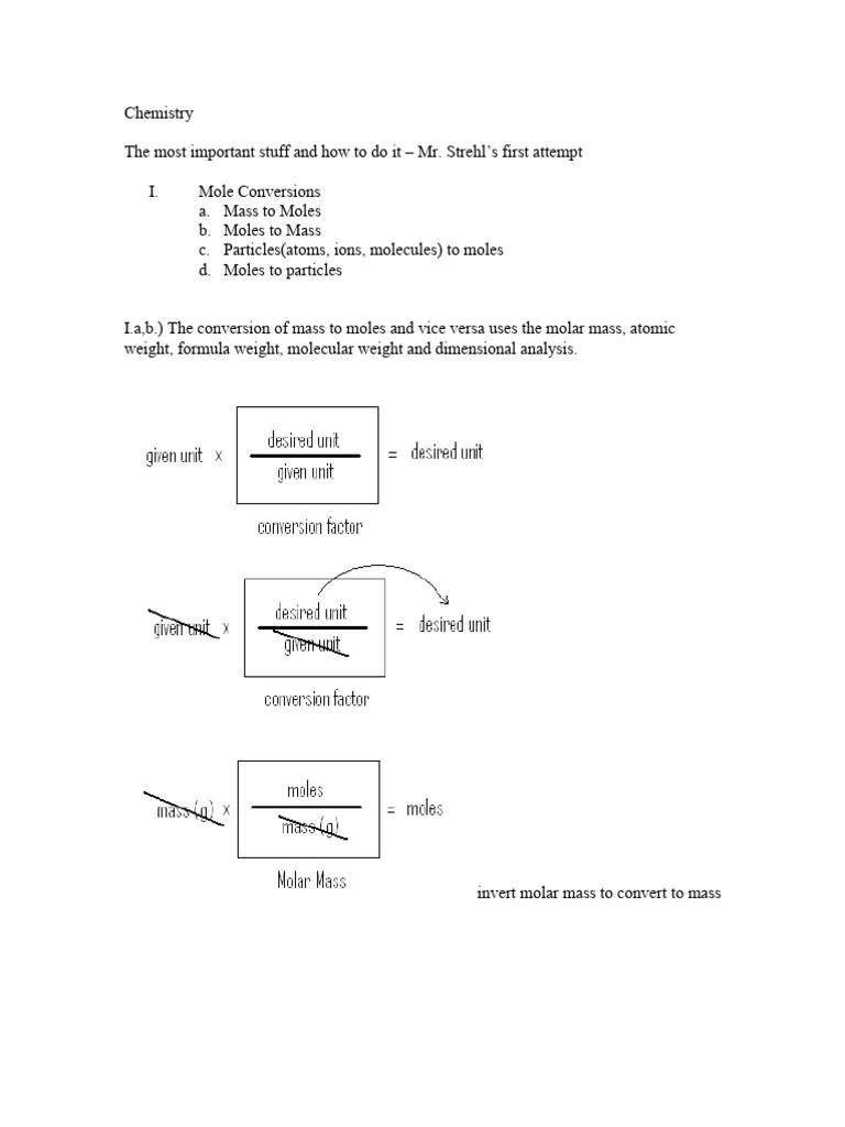 The Mole - Stoichiometry - Empirical Formula | PDF | Mole (Unit ...
