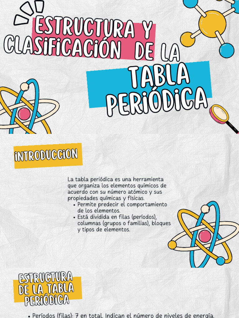 ESTRUCTURA Y CLASIFICACION DE LA TABLA PERIODICA - Compressed | PDF ...