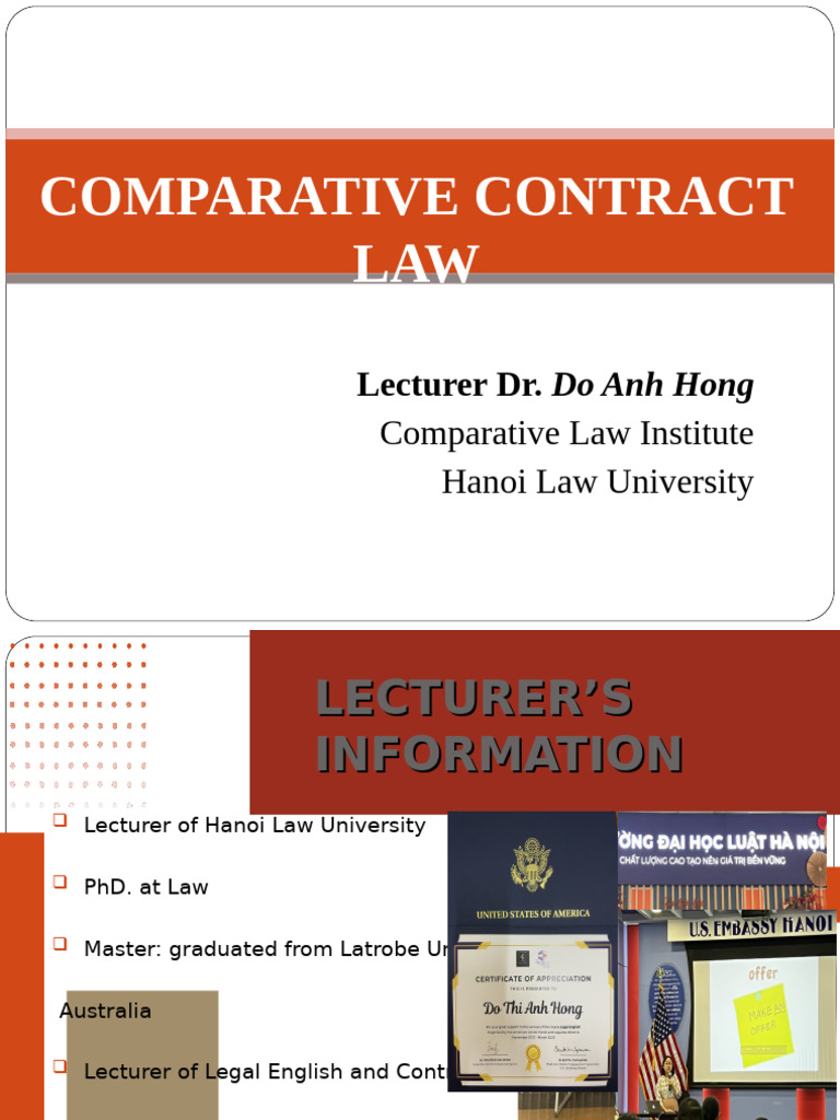 Topic 1.comparative Contract Law | PDF | Common Law | Private Law