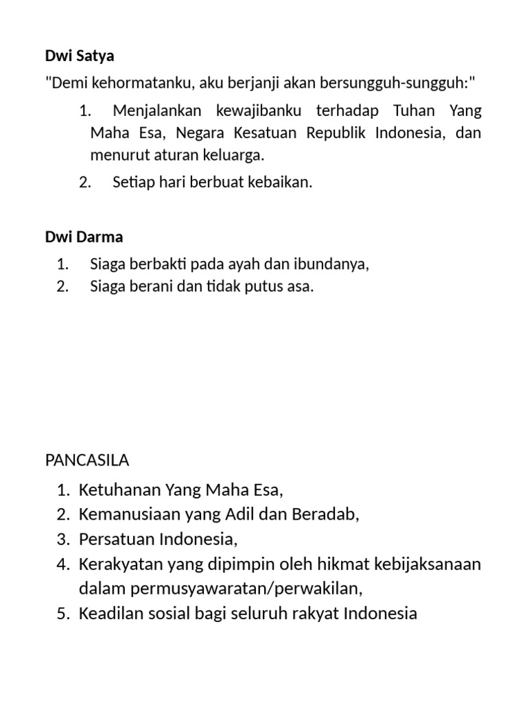 Dwi Satya Dan Dwi Darma | PDF