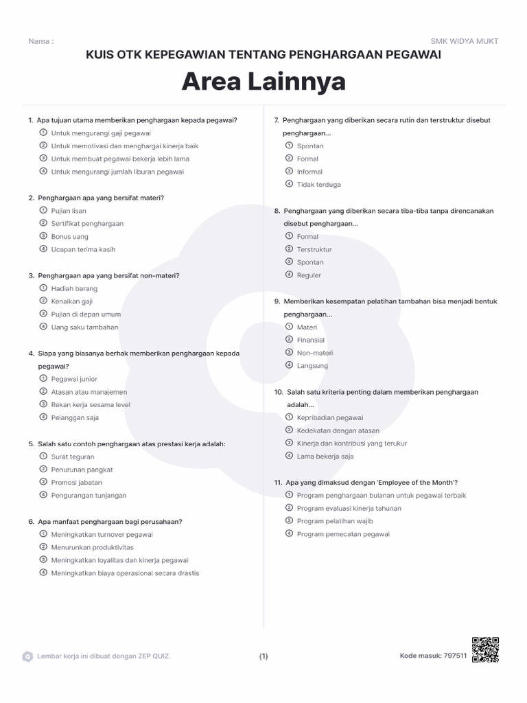 Quiz Worksheet | PDF