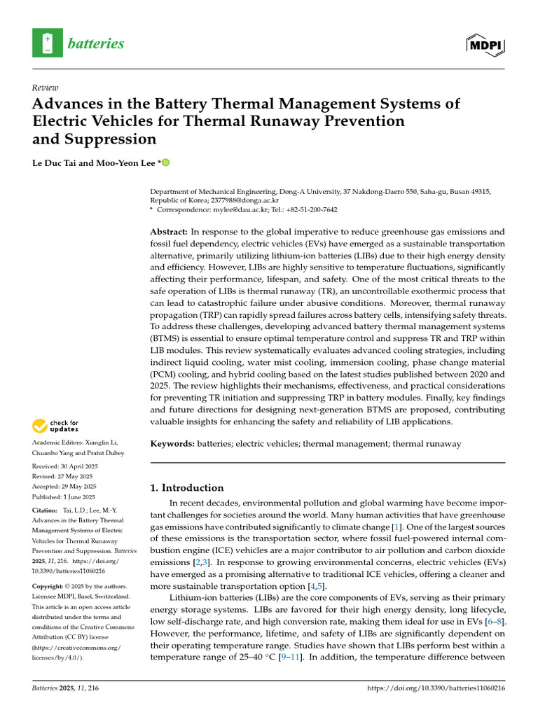 Battery Thermal Management for EV Safety | PDF | Electric Vehicle | Anode