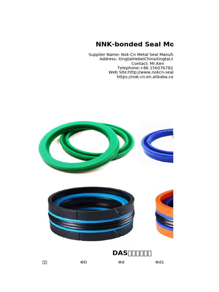 NNK Hydraulic Seal Catalog. | PDF