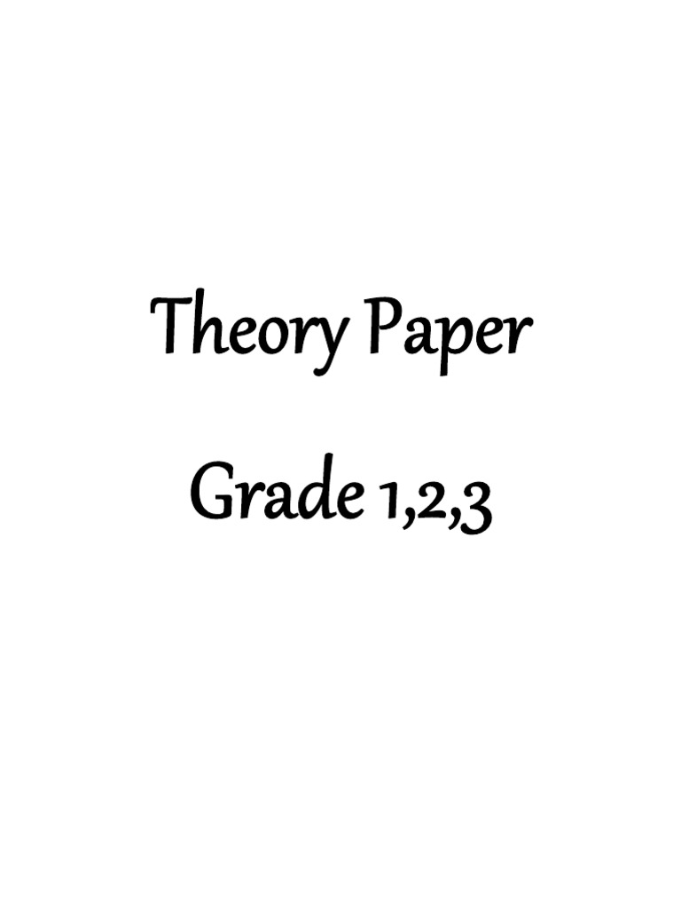 Theory Paper PDF | PDF