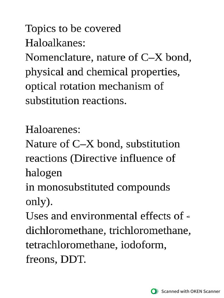 Haloalkane and Haloarene 12 | PDF