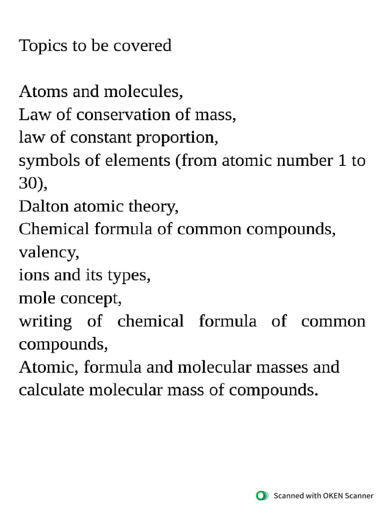 Atoms and Molecules 9th | PDF