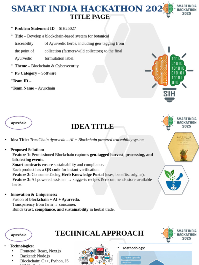 SIH2025 IDEA Presentation | PDF | Ayurveda | Artificial Intelligence