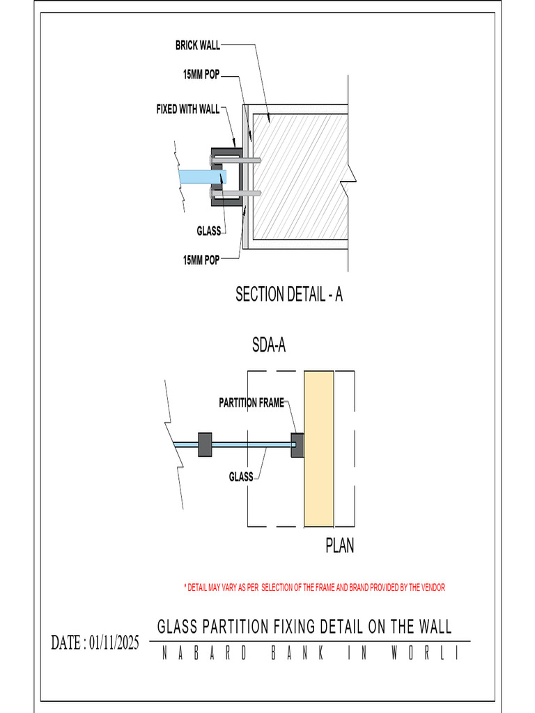 Glass Partition Detail | PDF