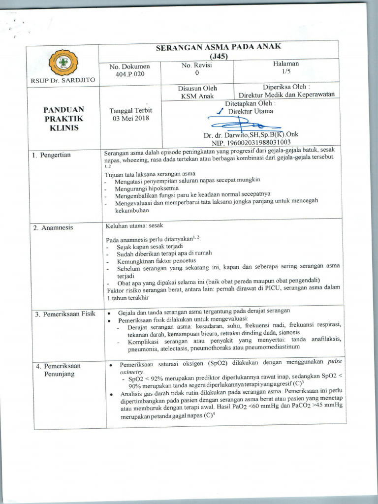 Serangan Asma Pada Anak | PDF