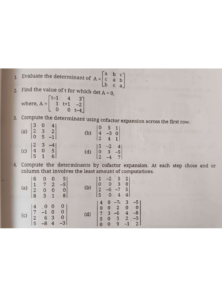 Matrix Algebra | PDF