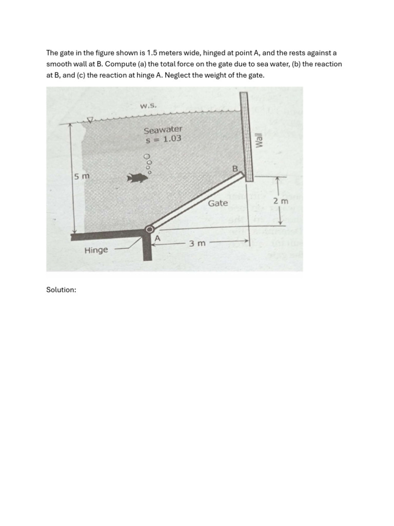Hydrostatic Force Inclined Plane1 1 2 | PDF