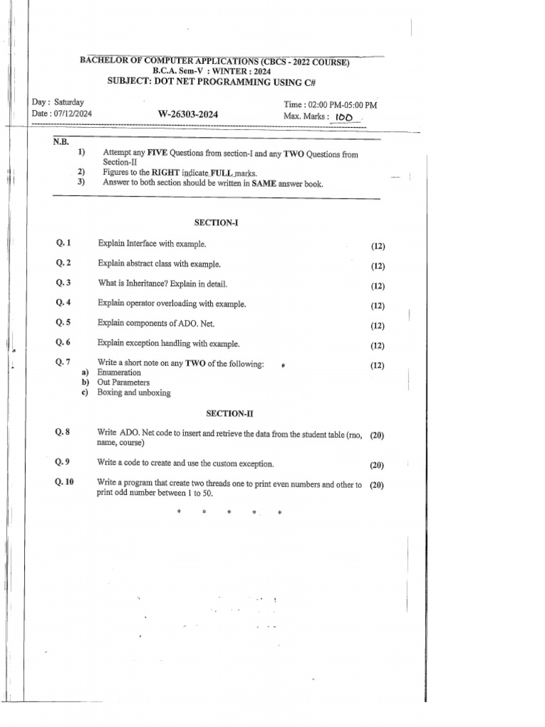 Dot Net Programming Using C# | PDF