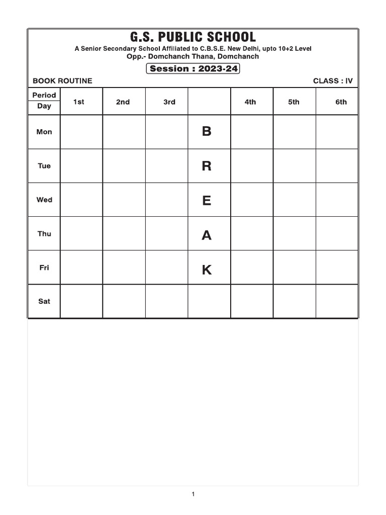 Sllyabus Class IV | PDF