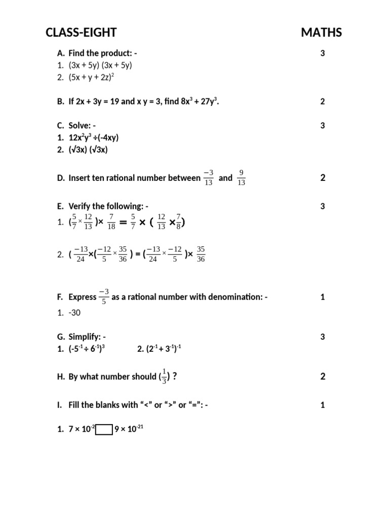 Class 8 Maths | PDF