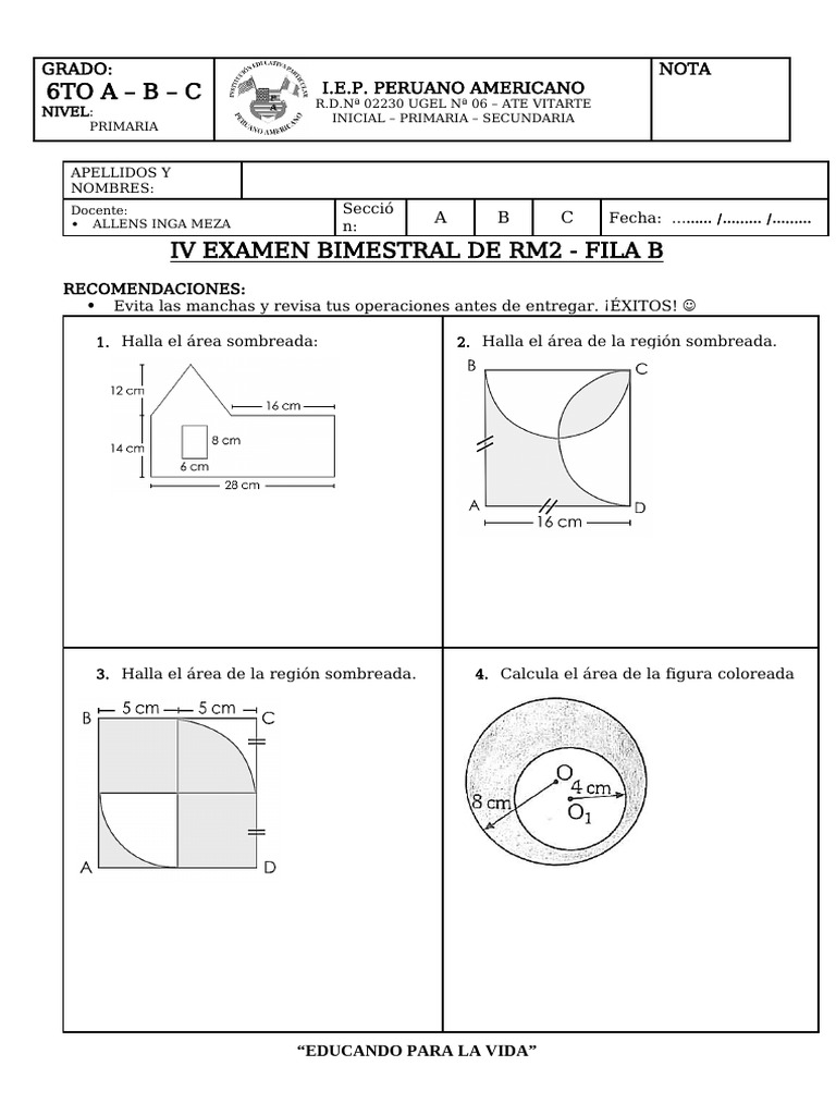 RM2 - 6to Abc - Fila B | PDF