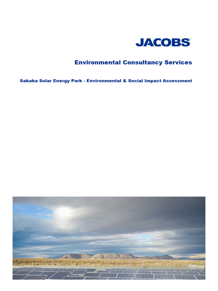 SA217900 - ESIA - Sakaka Solar Energy Park - Rev3 | PDF | Environmental ...