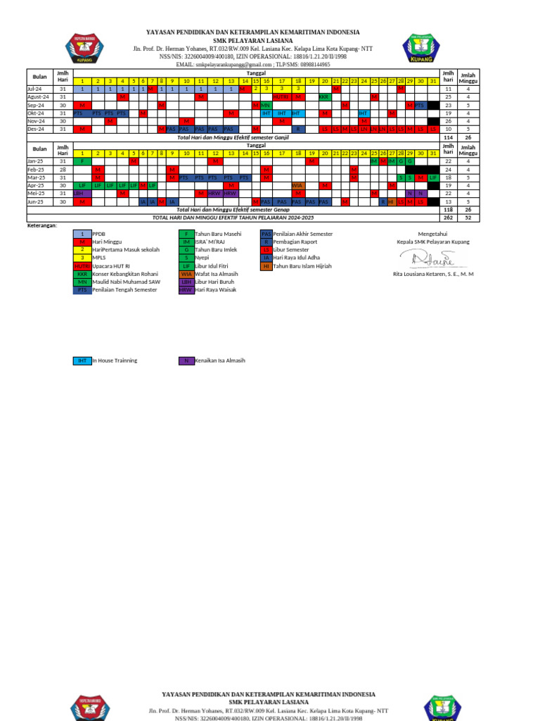 kALENDER AKADEMIK SMKP | PDF
