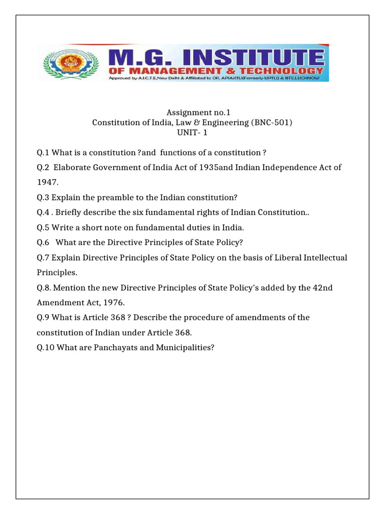 Coi Assignment | PDF