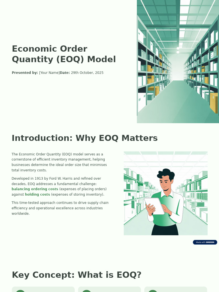 Understanding the EOQ Model | PDF | Inventory | Demand