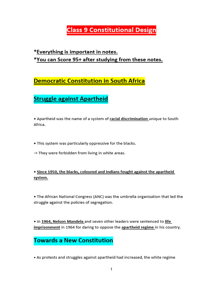 Chapter 2 Constitutional Design | PDF | Apartheid | Government