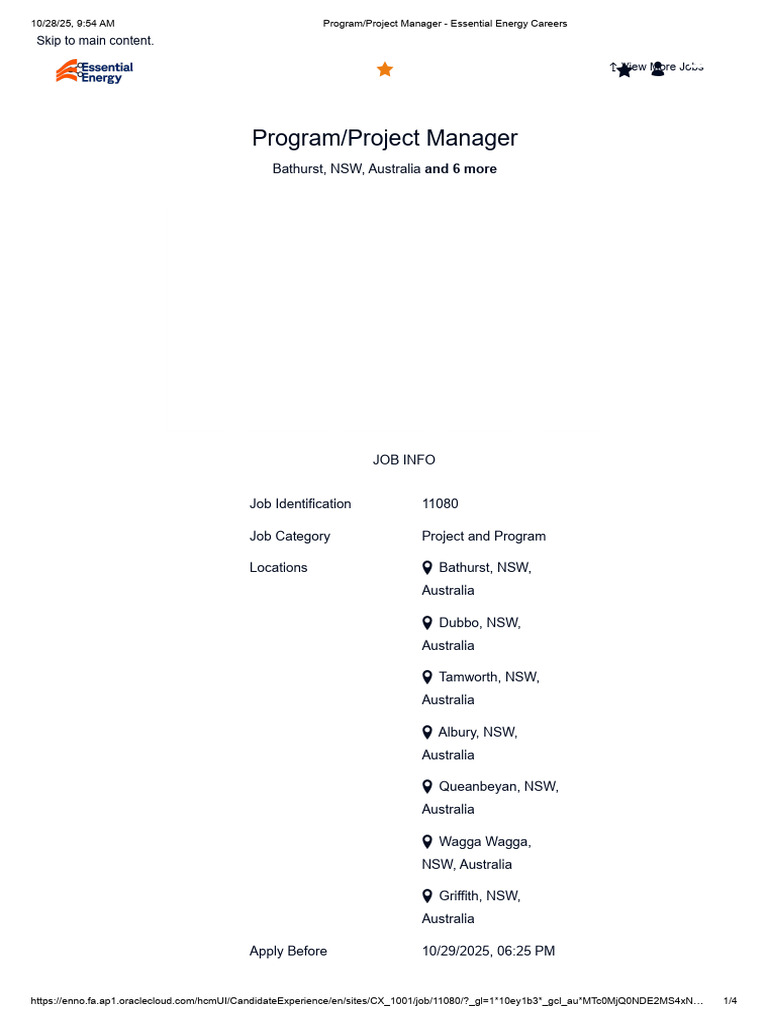 Program - Project Manager - Essential Energy Careers | PDF | Regulatory ...