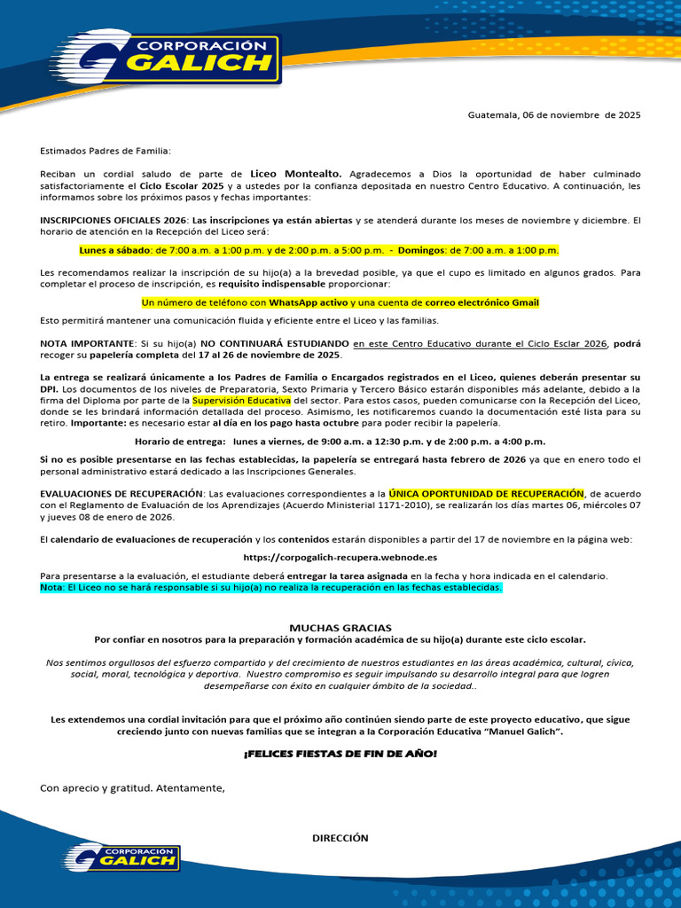 Circular Final 2025 Montealto | PDF