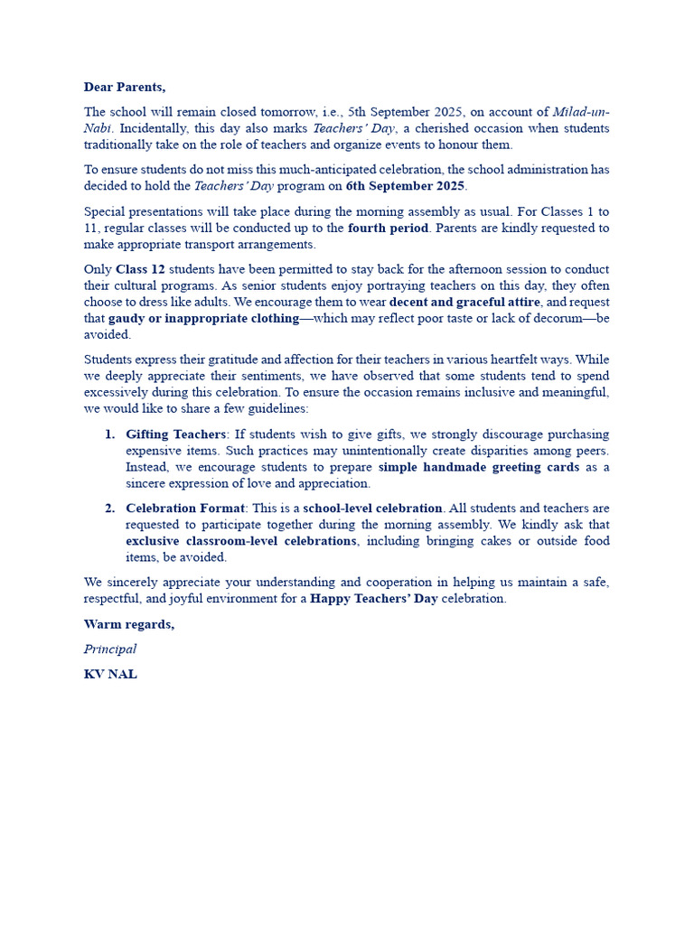 Teachers'Day | PDF