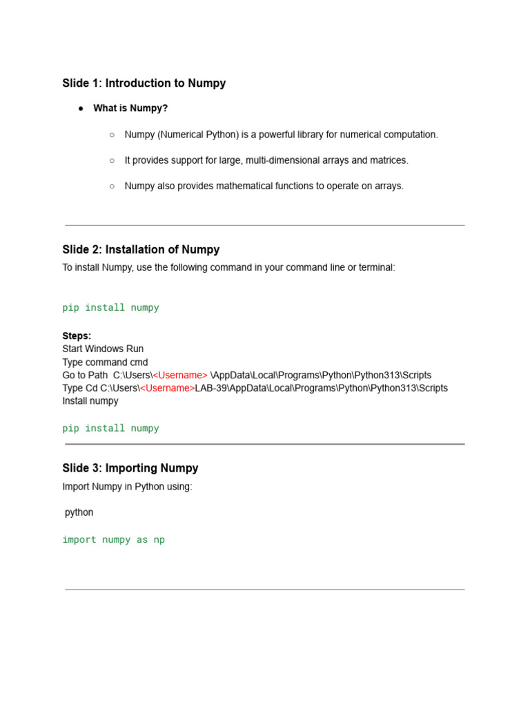 Numpy Basic and Functions | PDF | Computer Programming | Linear Algebra