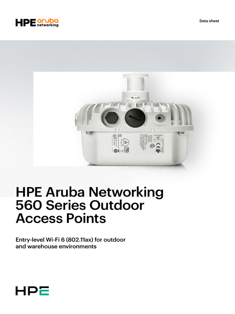 HPE Aruba Networking 560 Series Outdoor Access Points-A00104819enw ...