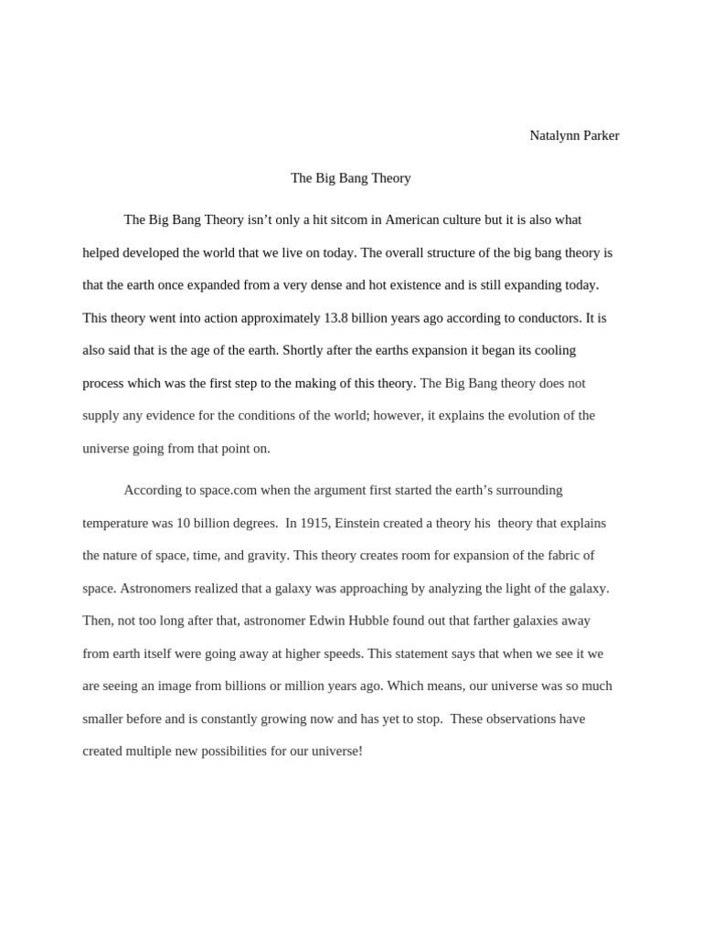Big Bang Theory Revised | PDF | Big Bang | Universe