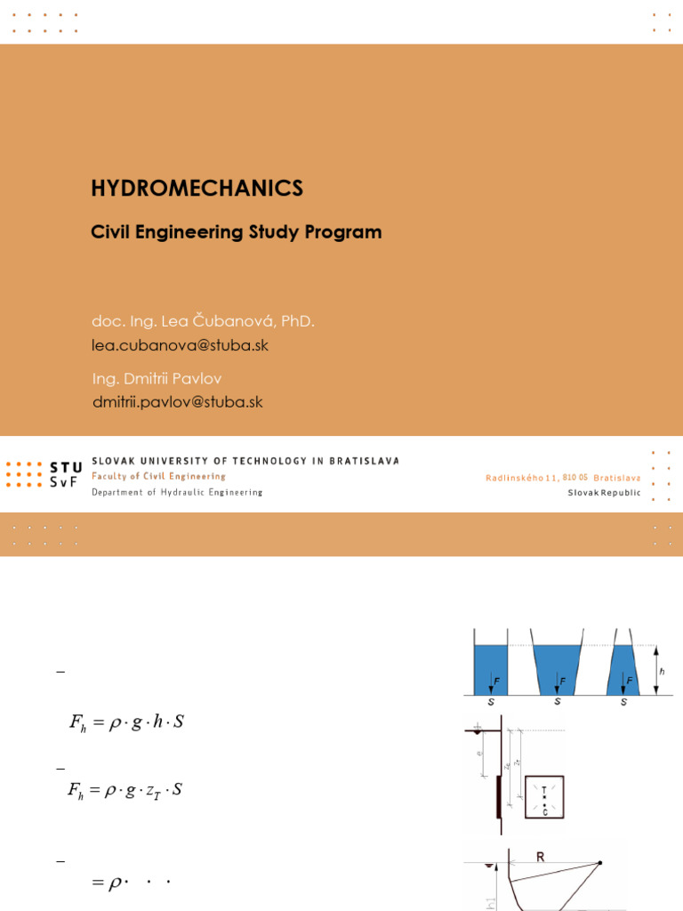 Hydrostatic Pressure Forces in Hydromechanics | PDF | Pressure | Force