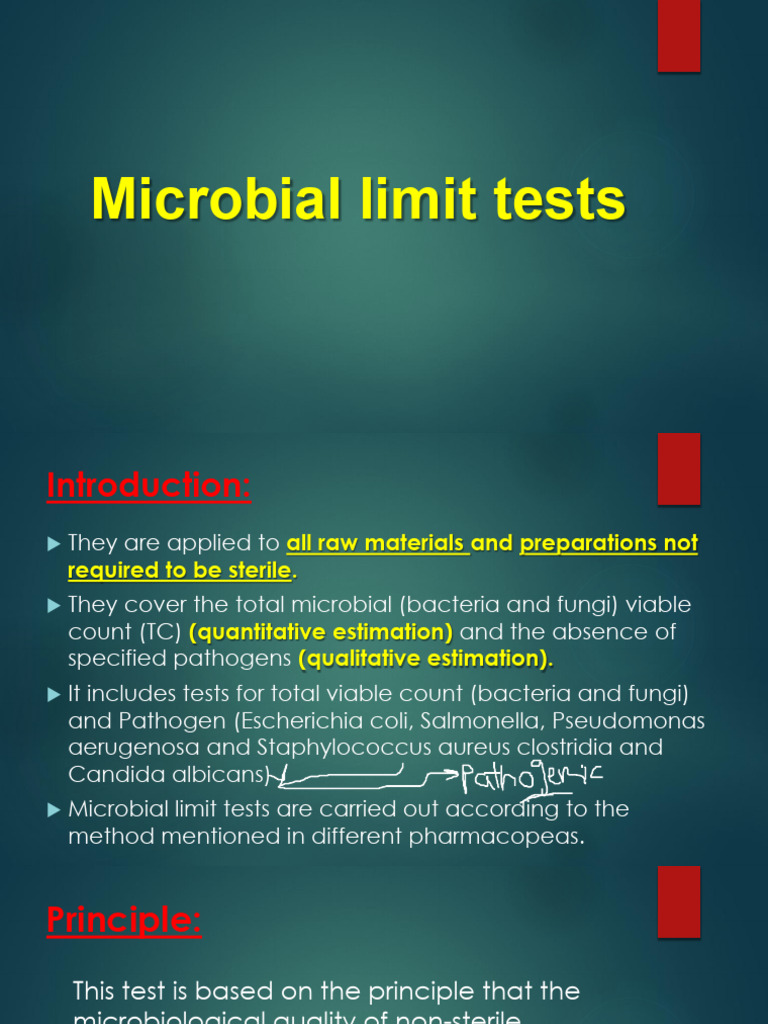Microbial Limit Tests for Pharmaceuticals | PDF | Colony Forming Unit ...