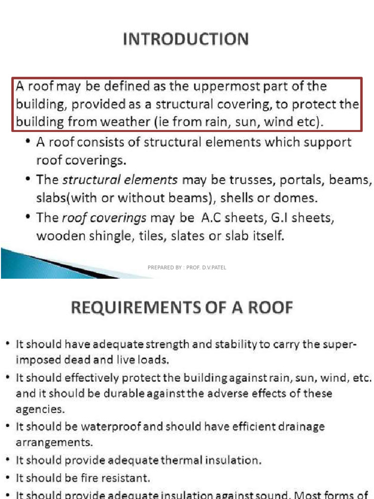 Pitched Roof Construction Terminology | PDF | Roof | Concrete