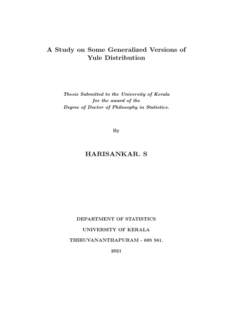 Generalized Yule Distribution Study | PDF | Akaike Information ...
