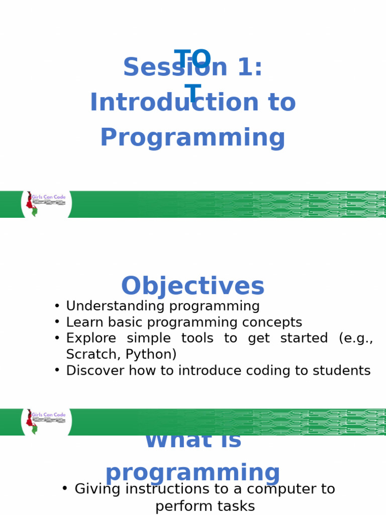 Introduction to Programming for Beginners | PDF | Computer Programming | Scratch (Programming ...