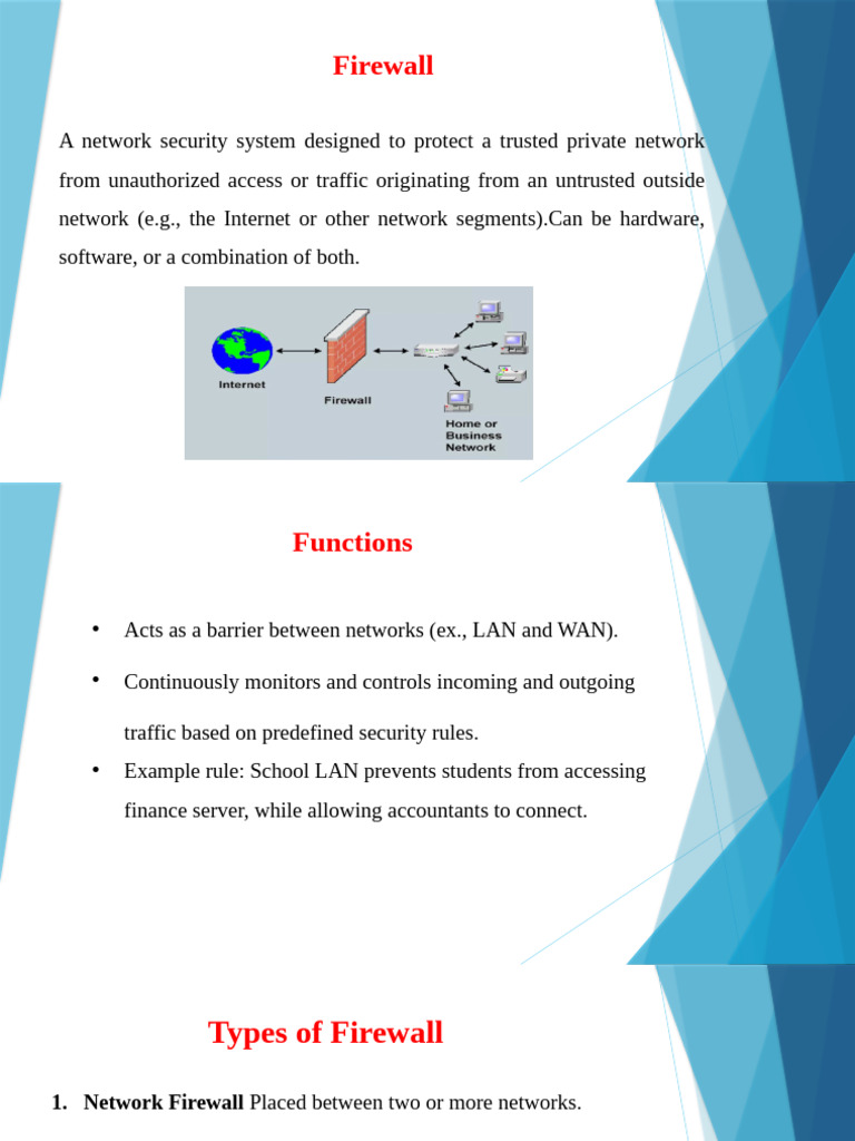 Understanding Firewall Types and Functions | PDF