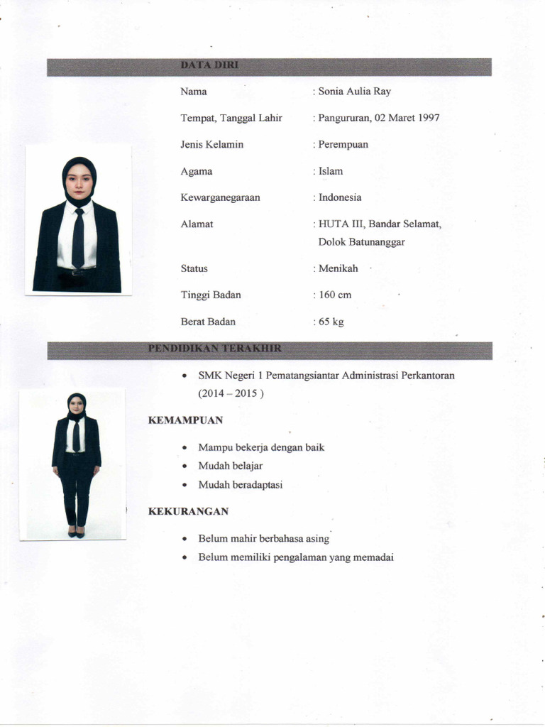 Data Diri | PDF