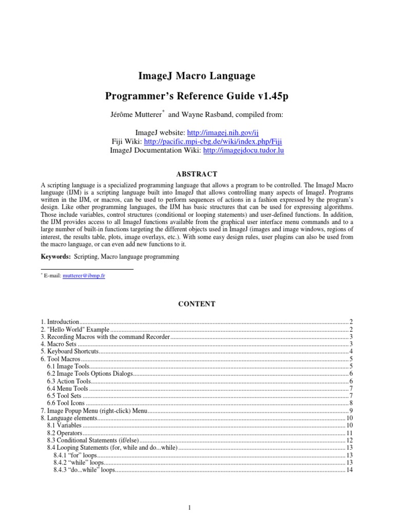 Macro Reference Guide | PDF | Control Flow | Computer File
