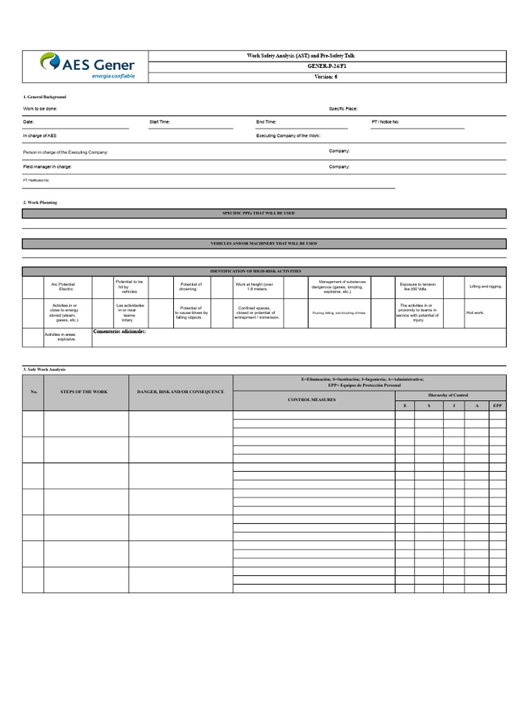 Current Job Safety Analysis (JSA) | PDF | Risk | Labor Relations