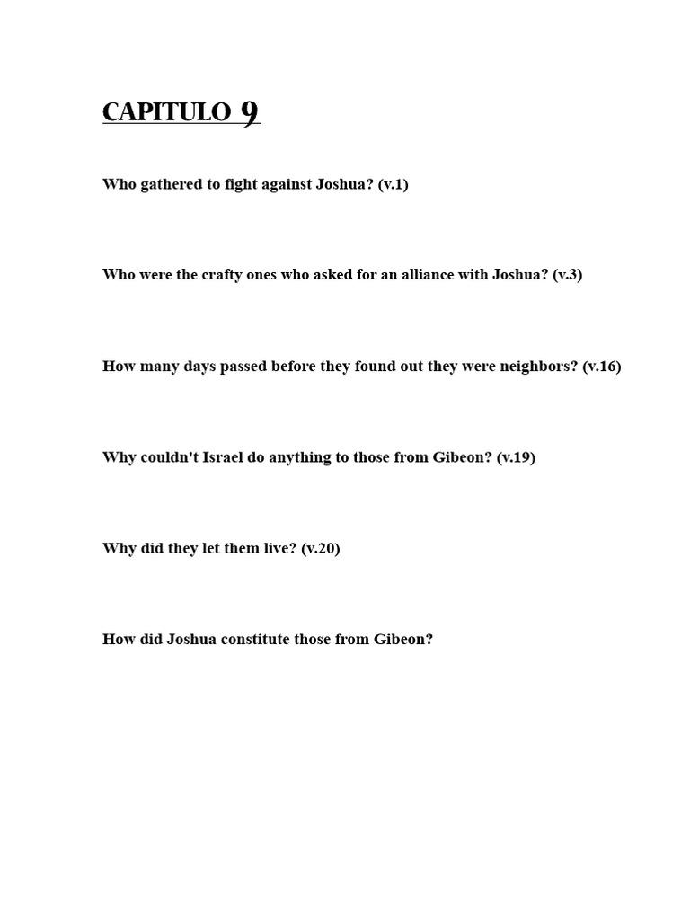 Joshua 9-12 | PDF