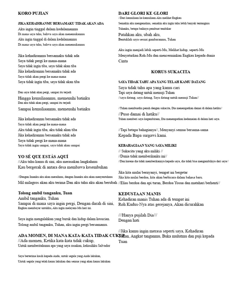 Kor Bersyukur Dan Bahagia Wanita | PDF