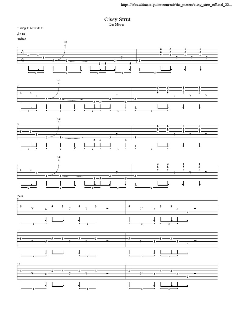 Tab The Meters Cissy Strut Official 2214719 | PDF